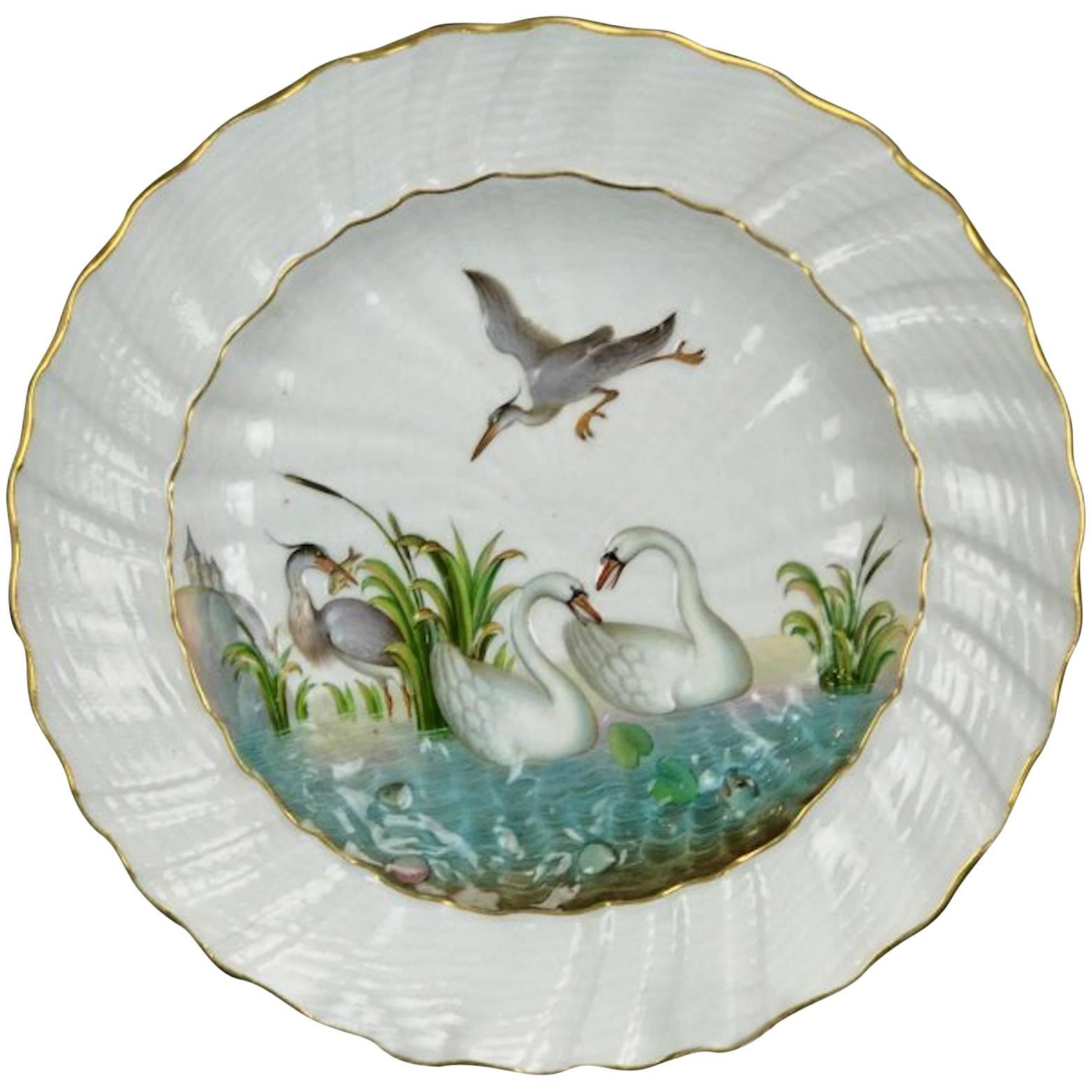 19th Century Swan Pattern Meissen Plate For Sale at 1stDibs | meissen ...