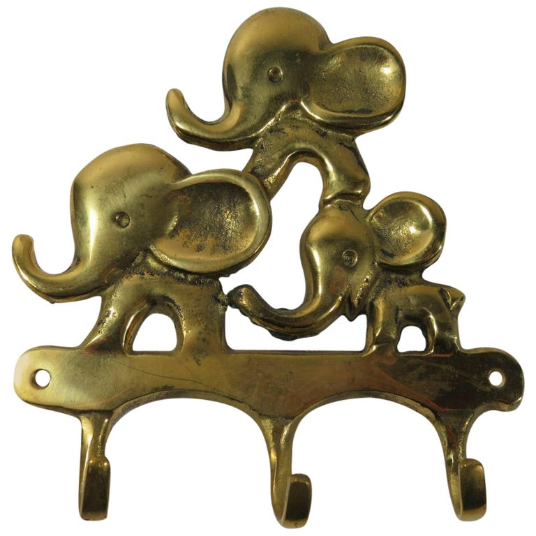 Rare Key Hook "Elephants" by Walter Bosse at 1stDibs