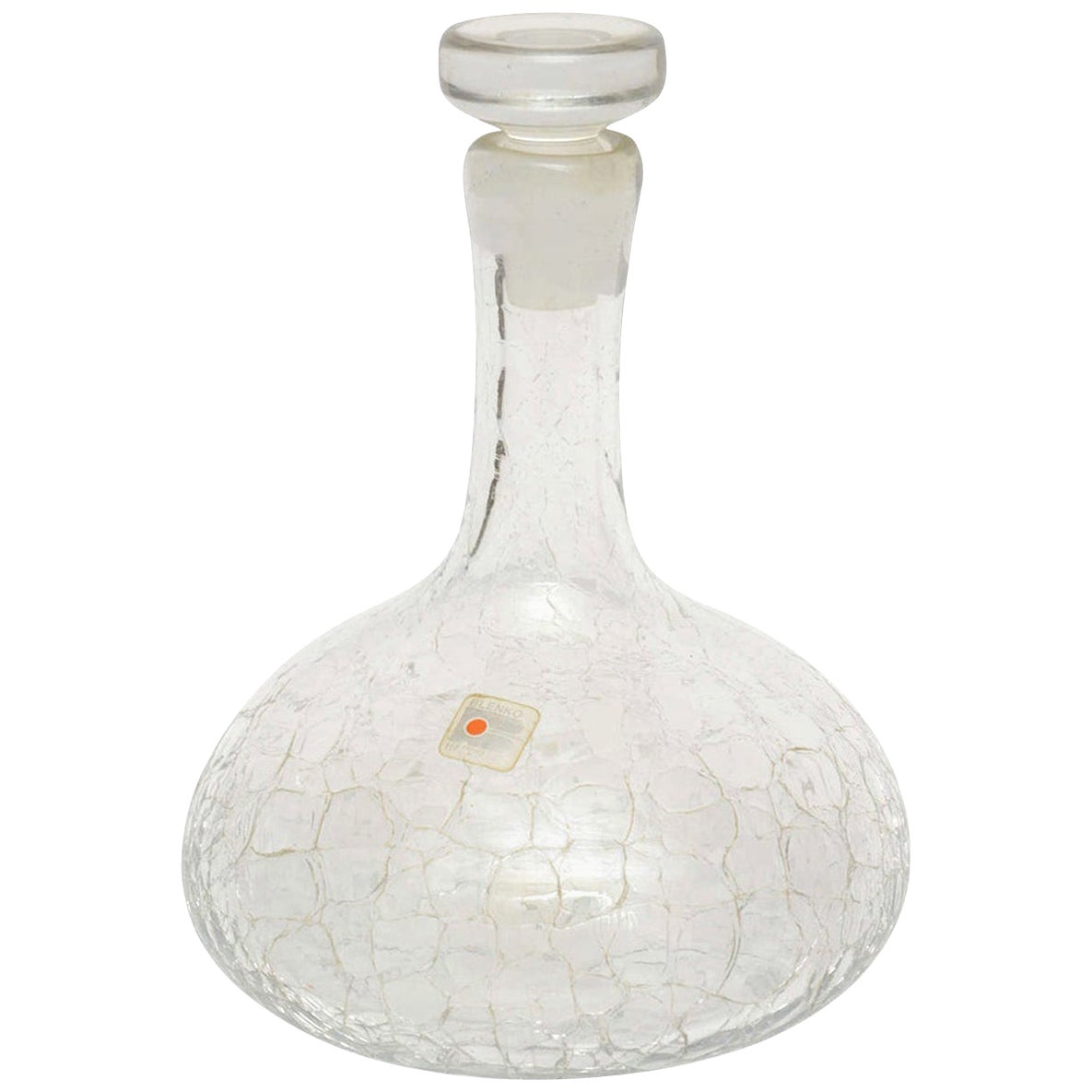 Tall American 1960s Hand-Blown Apple-Green Glass Decanter by Blenko ...