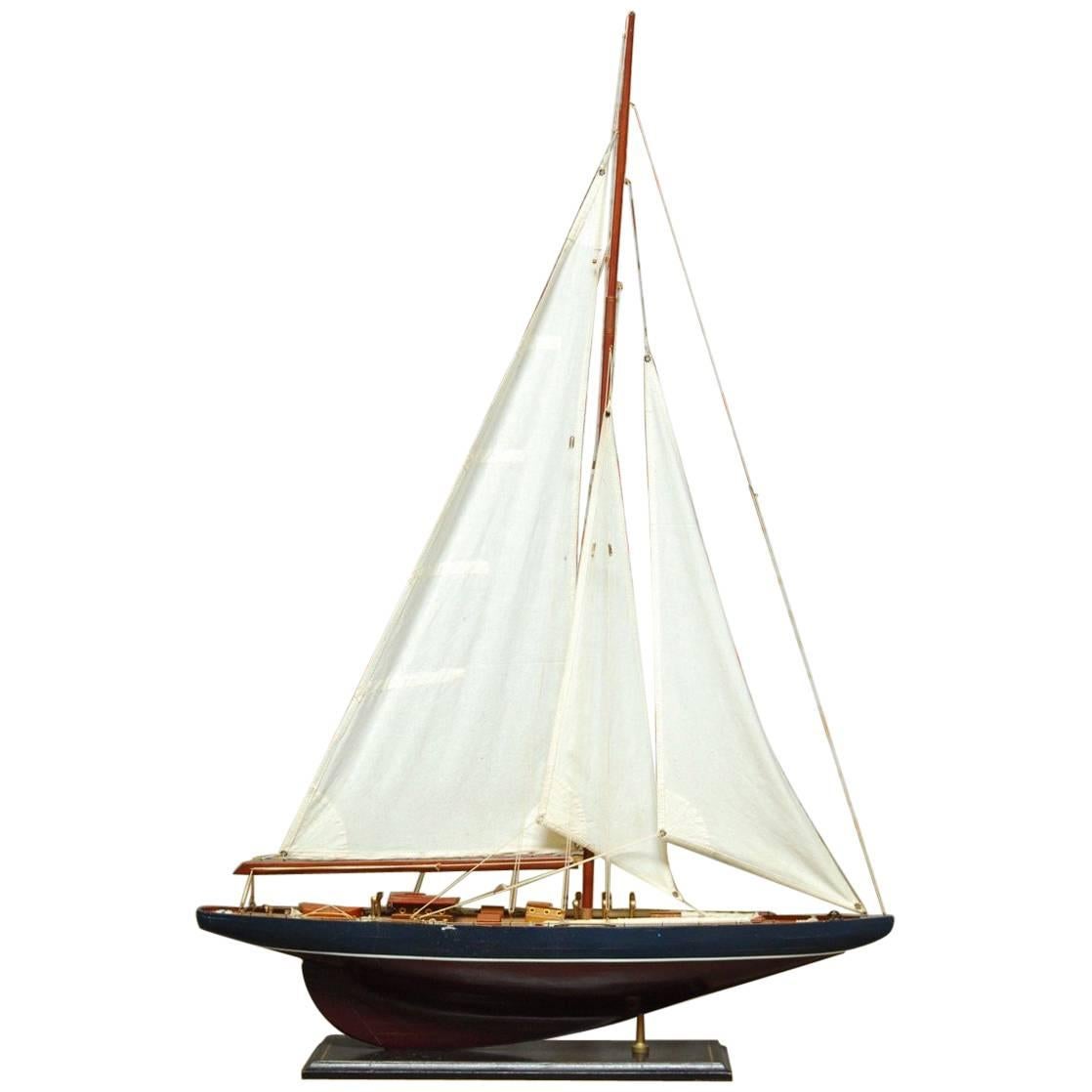 Marconi Rigged Cutter Model Ship on Stand at 1stDibs