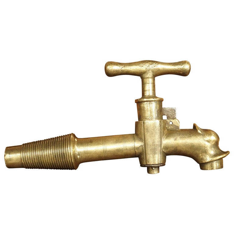 Large circa 1850 French Bronze Wine Barrel Spout at 1stDibs