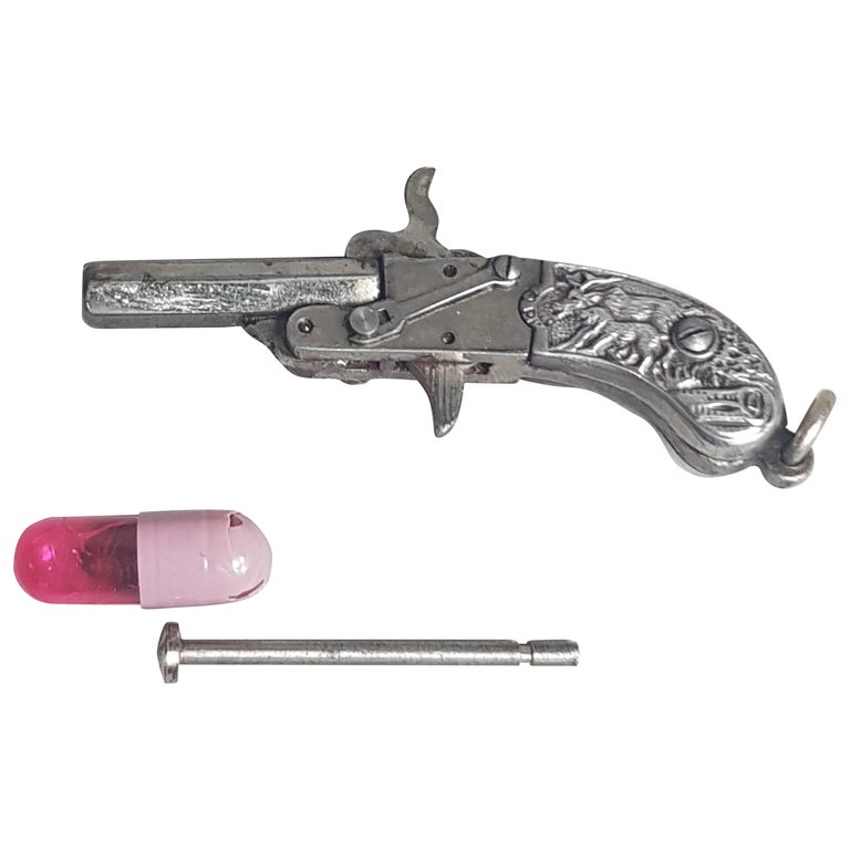 Late 19th Century Boar Grip Berloque Pinfire Pistol at 1stDibs