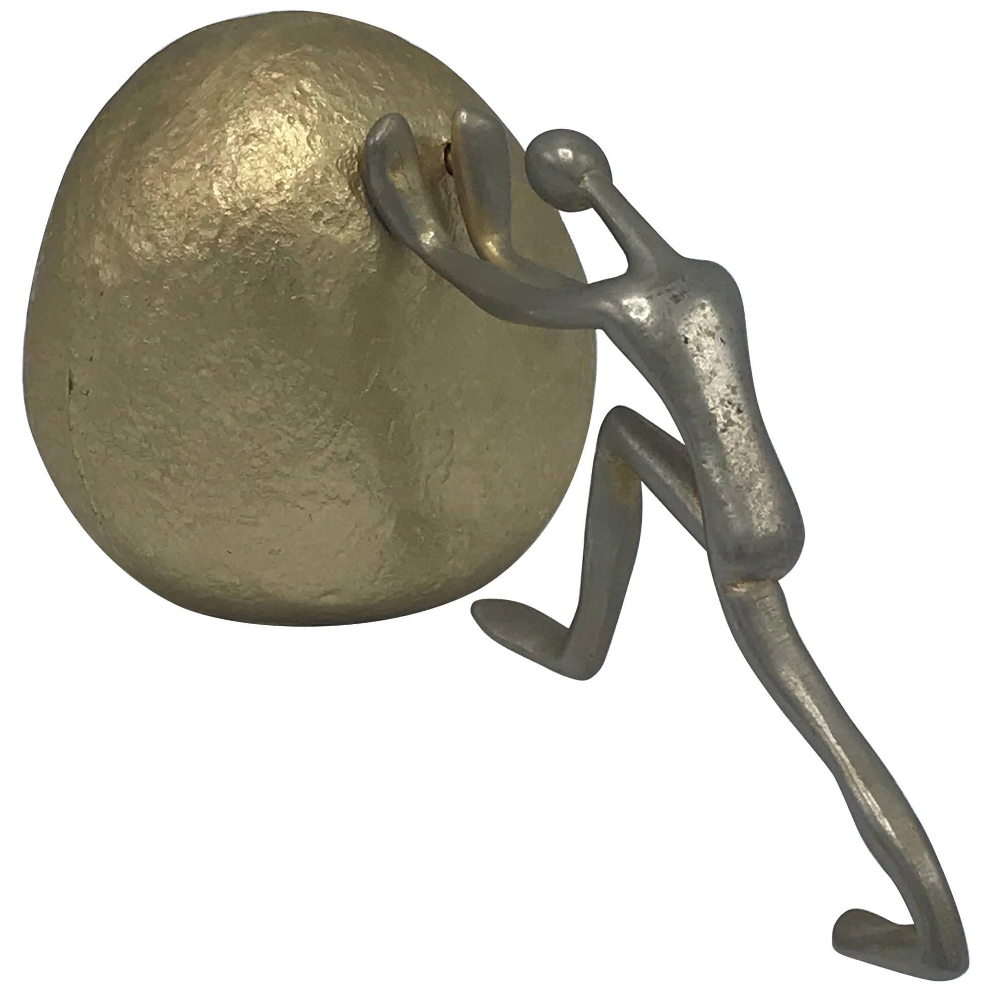 1970s Ted Arnold Gold Sisyphus Sculpture Paperweight at 1stDibs | ted ...