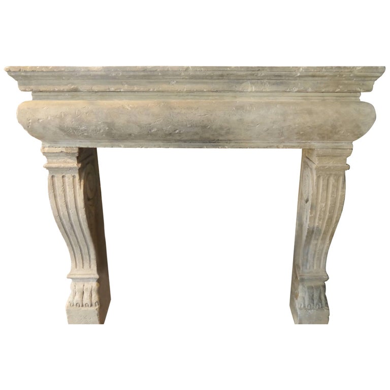 Late 18th Century antique Italian Stone fireplace For Sale at 1stDibs