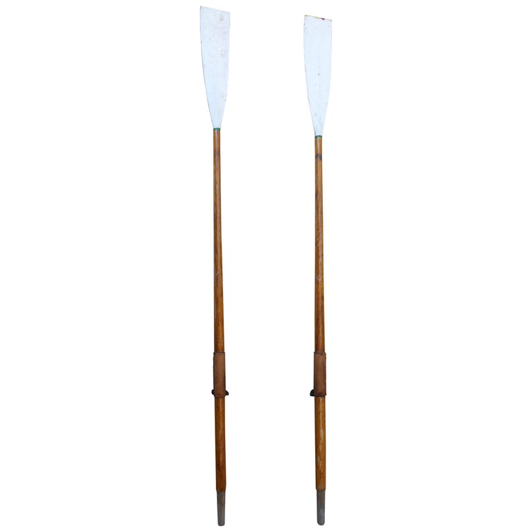 Pair of Decorative Long Sculling Oars at 1stDibs