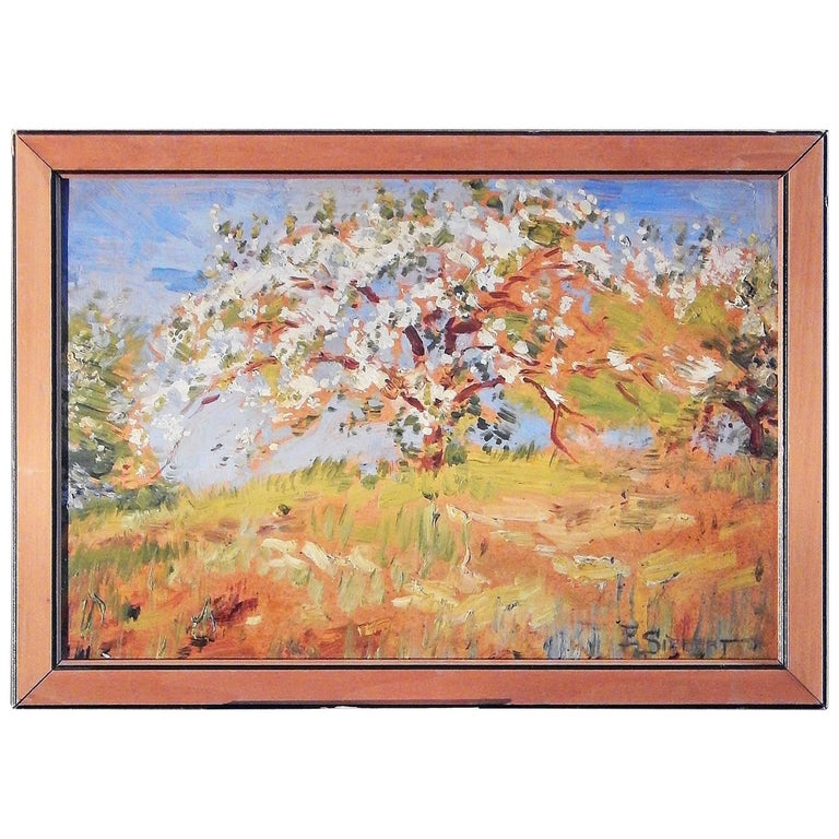 "Flowering Apple Tree," Lovely American Impressionist Painting in White ...