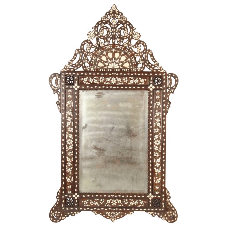 Middle Eastern Inlaid Mirror at 1stDibs