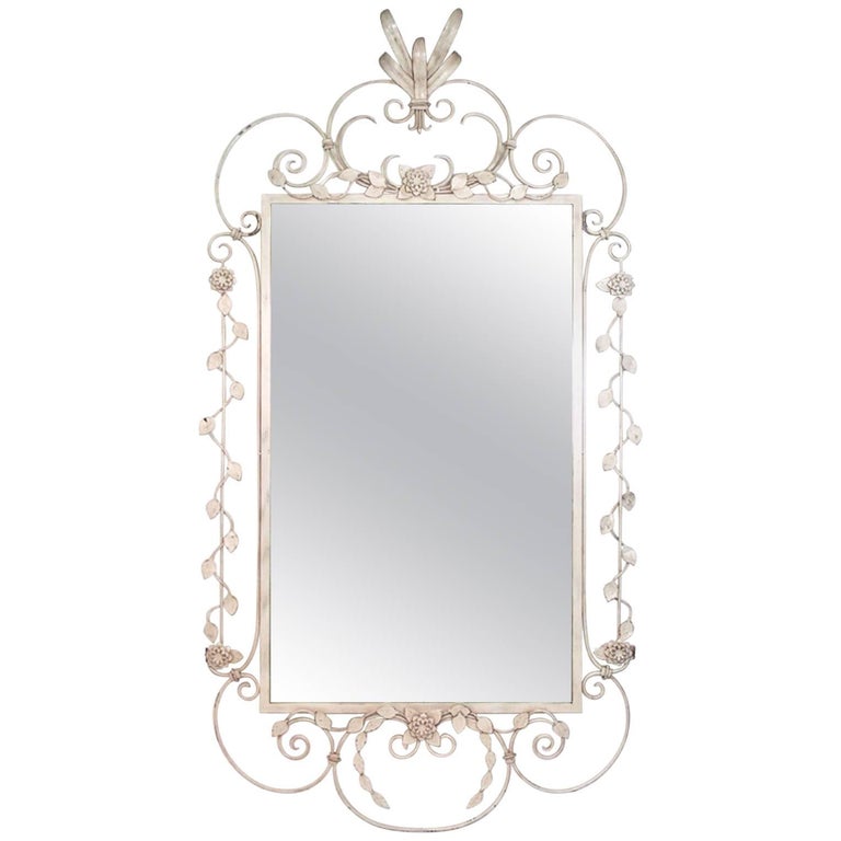 Wrought Iron Mirror For Sale at 1stDibs