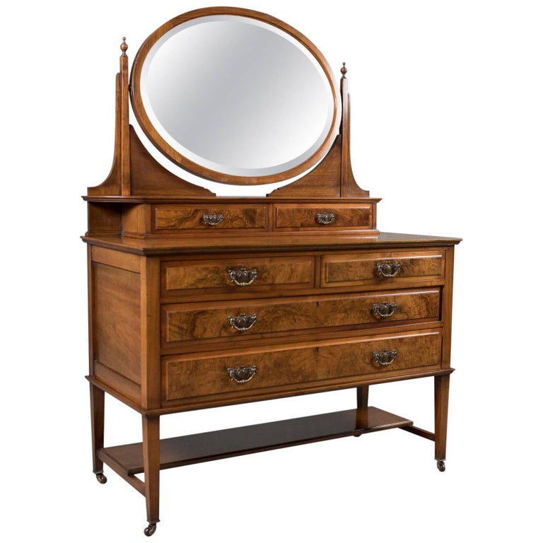 Antique Dressing Table, Edwardian Vanity Chest of Drawers, English ...