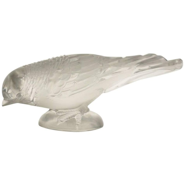 Rene Lalique Paperweight Chardonneret Timide at 1stDibs