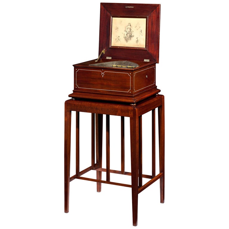Regina Disc Music Box with Stand at 1stDibs