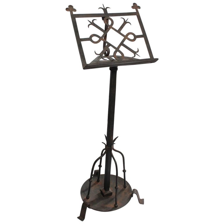 20th Century Handmade Iron Book Stand by Martins Stanford at 1stDibs