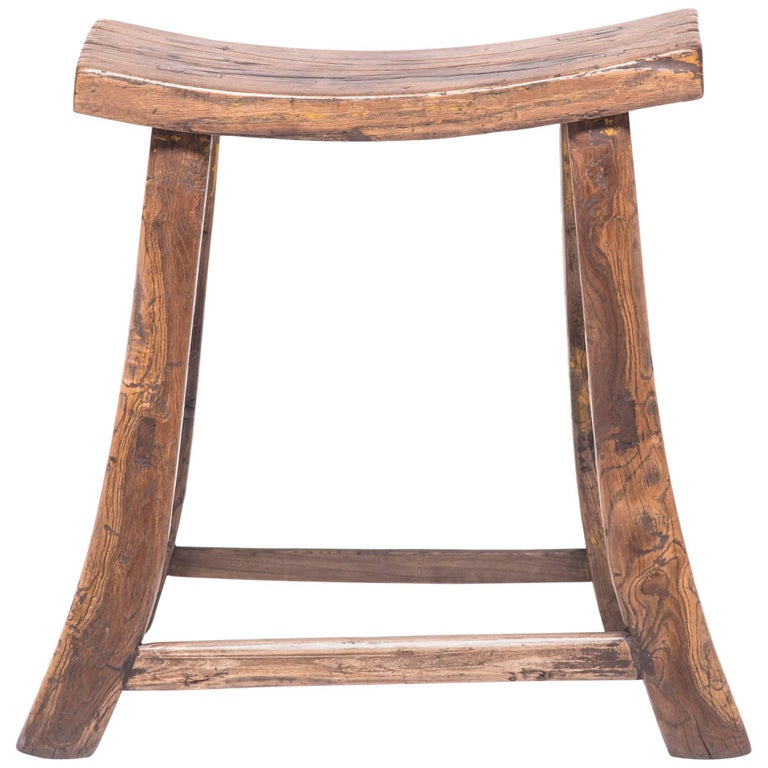 Chinese Flared Leg Stool at 1stDibs
