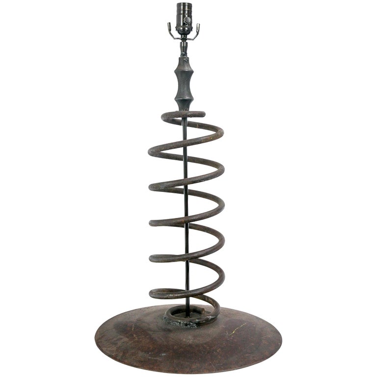 Large Industrial Steel Spring Lamp For Sale at 1stDibs | spring lamps