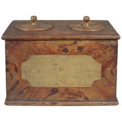 1900s Italian Decoupage on Wooden Storage Box For Sale at 1stdibs