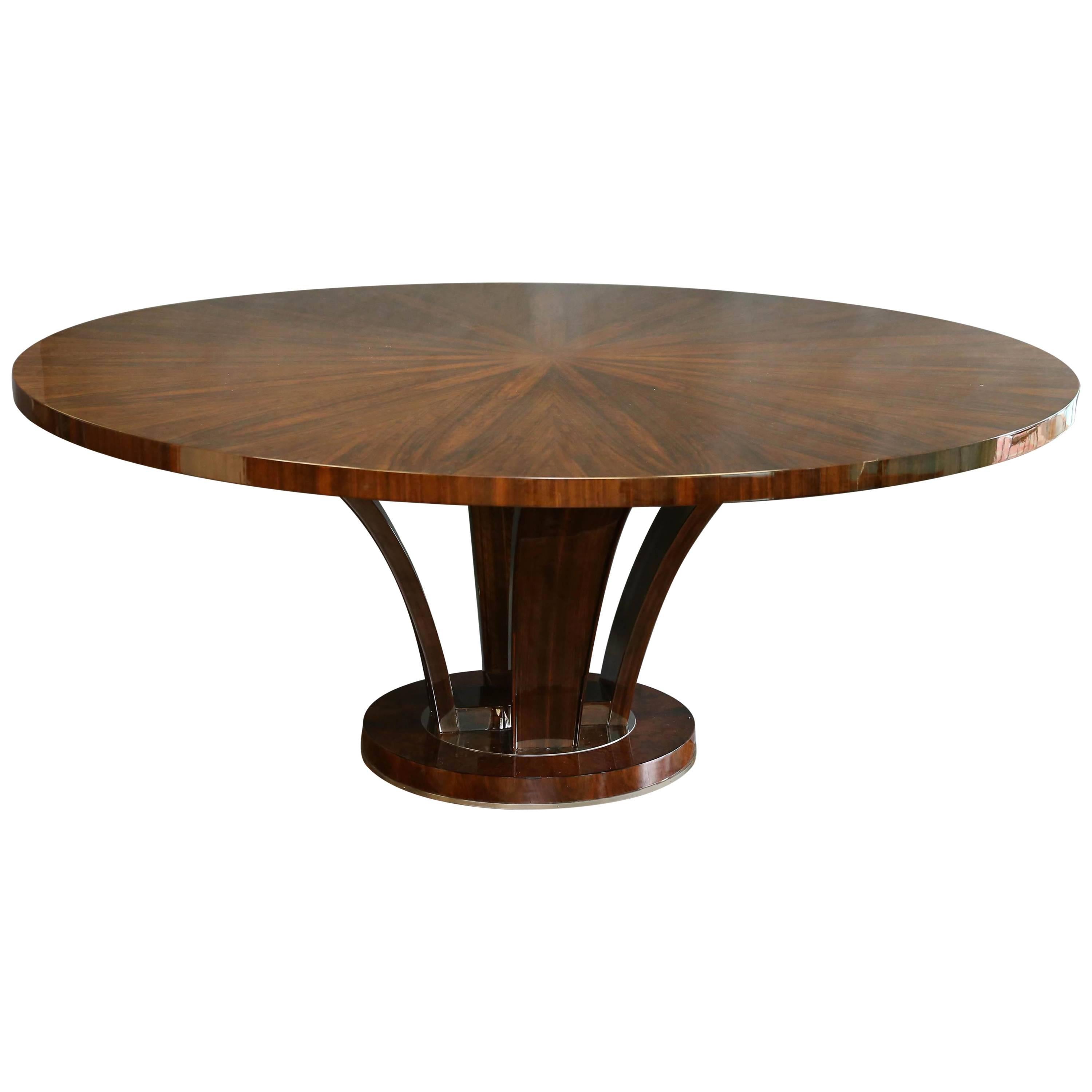 Art Deco French Dinning Room Table in Walnut at 1stDibs