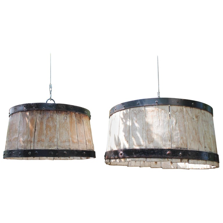 Vintage Wine Barrel Fixtures at 1stDibs