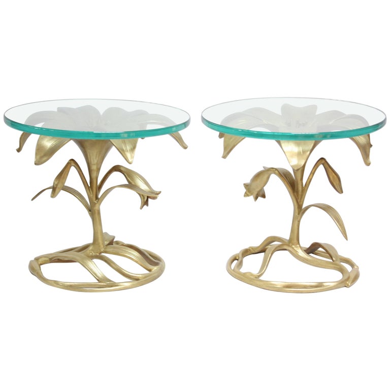 Pair of Arthur Court 'Lily' Side Tables at 1stDibs