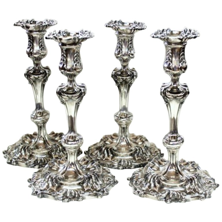 Set of Four Superb Antique Tiffany and Co. Silver Plate Rococo Style ...