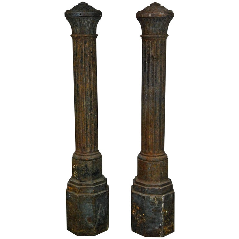19th Century Cast Iron Posts at 1stDibs