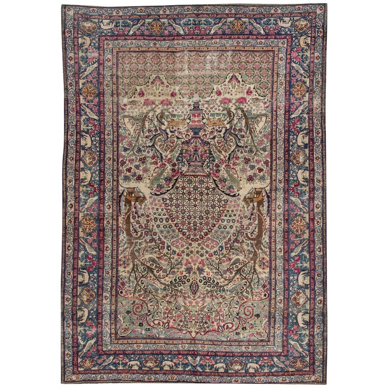 Antiker persischer Teheran-Teppich aus dem 19. Jahrhundert im Angebot ...