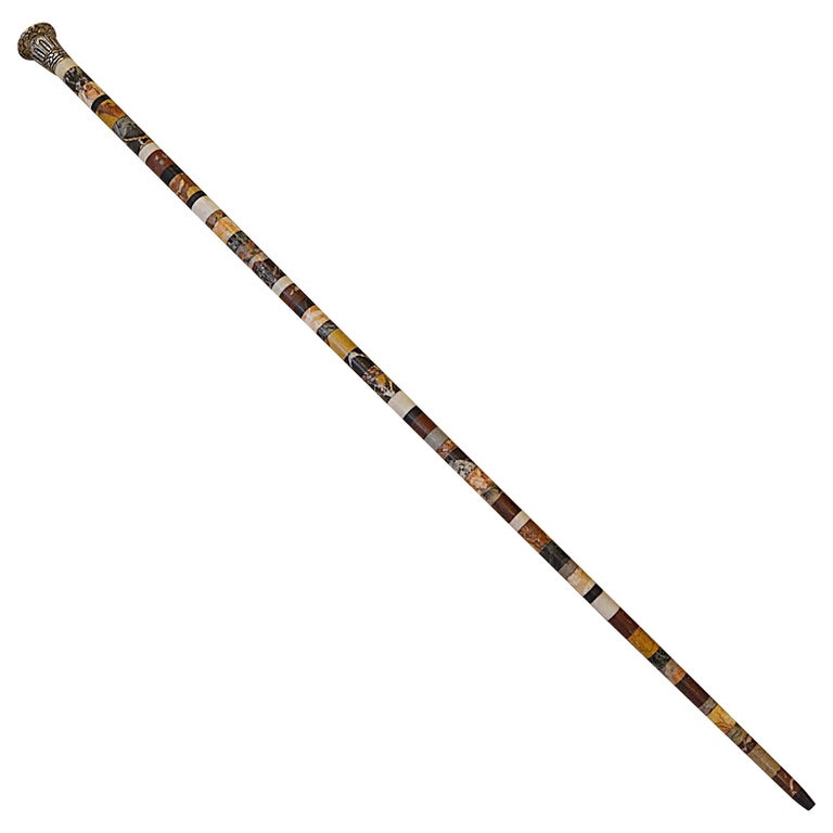 19th Century Marble Cane at 1stDibs