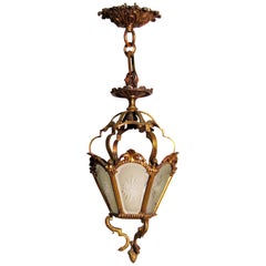 Antique French Brass Lantern For Sale At 1stdibs