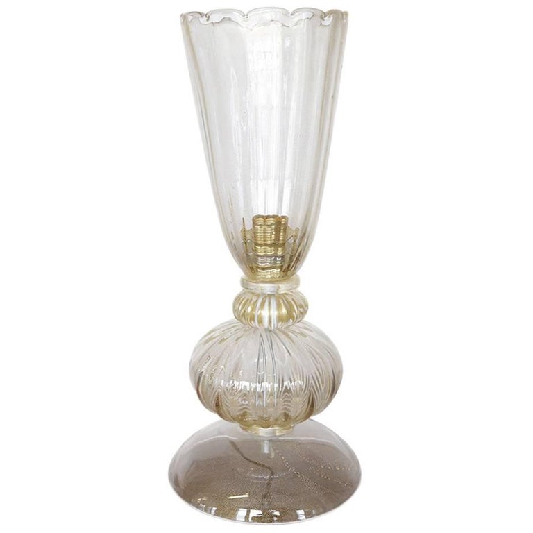 Murano Glass Table Torchiere, circa 1940s For Sale at 1stDibs