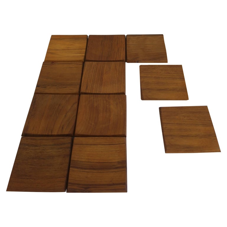 Dansk Scandinavian Modern Teak Coaster Set, Denmark at 1stDibs