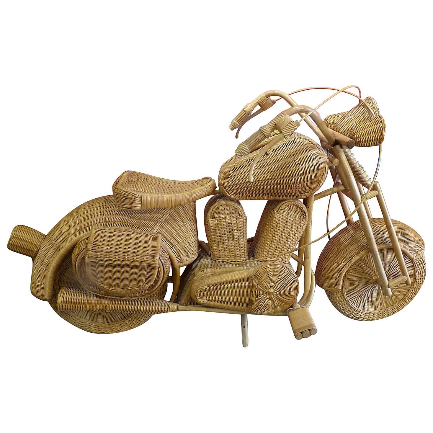 Fantastic Wicker Harley Davidson Motorcycle For Sale at 1stDibs