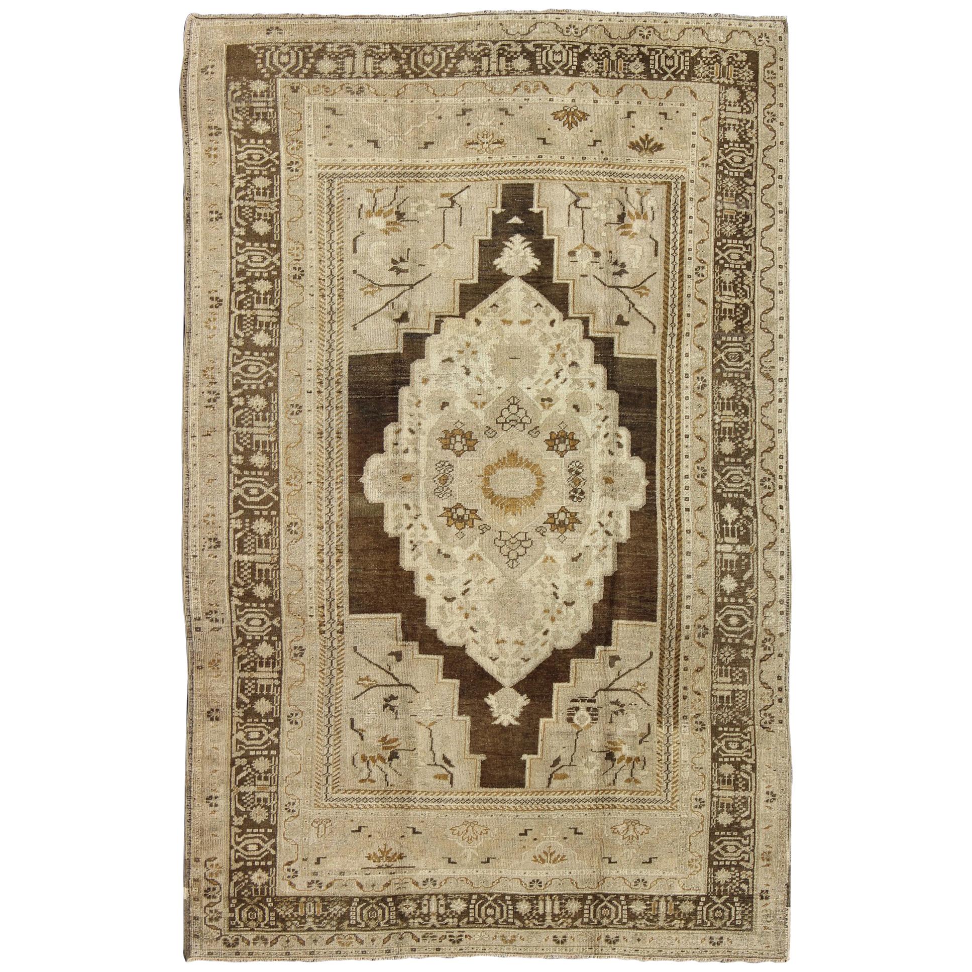 Modernistic Turkish Rug with in Light Olive Green, Taupe, Faint Pink ...