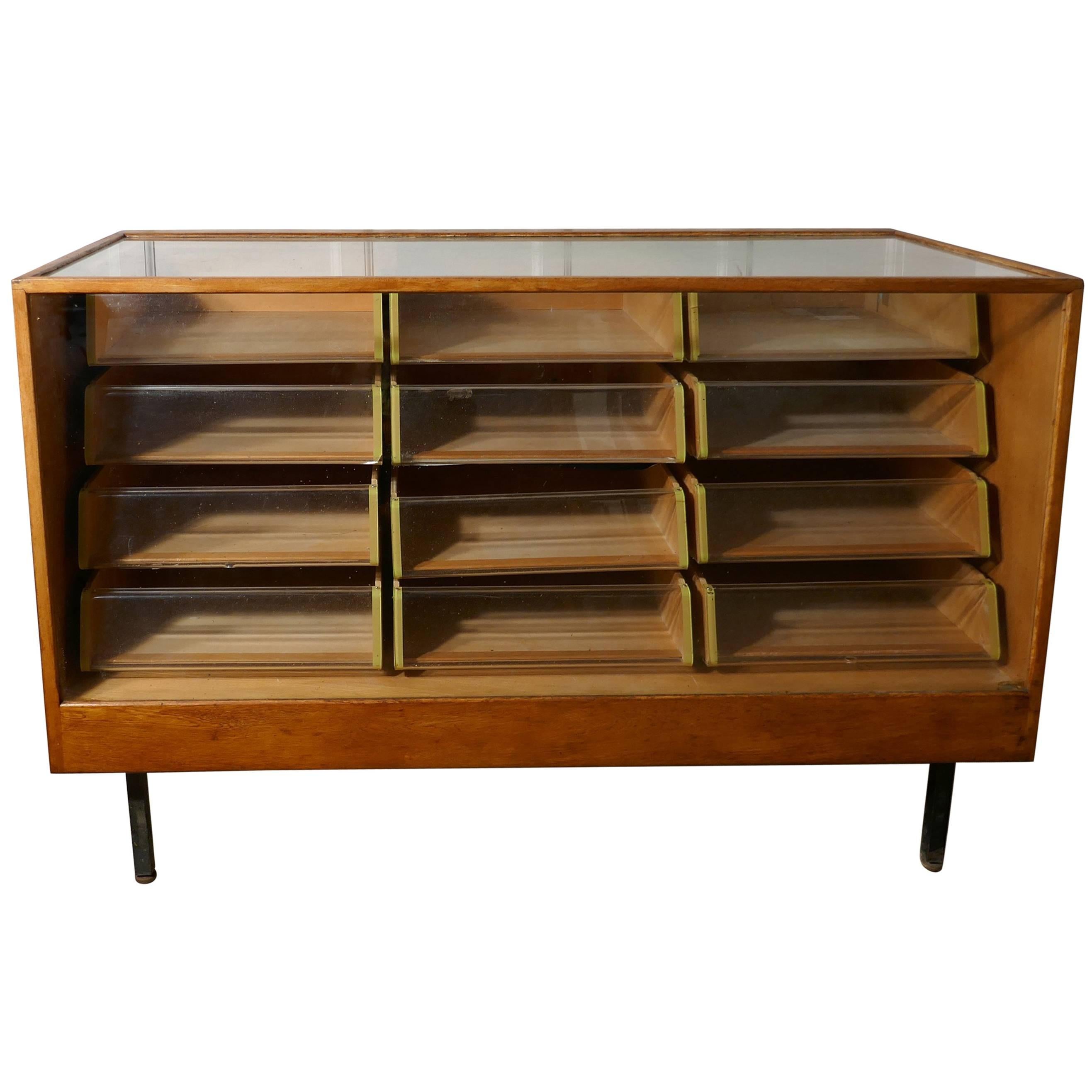 Vintage Art Deco Haberdashery Shop Counter with Drawers at 1stDibs ...