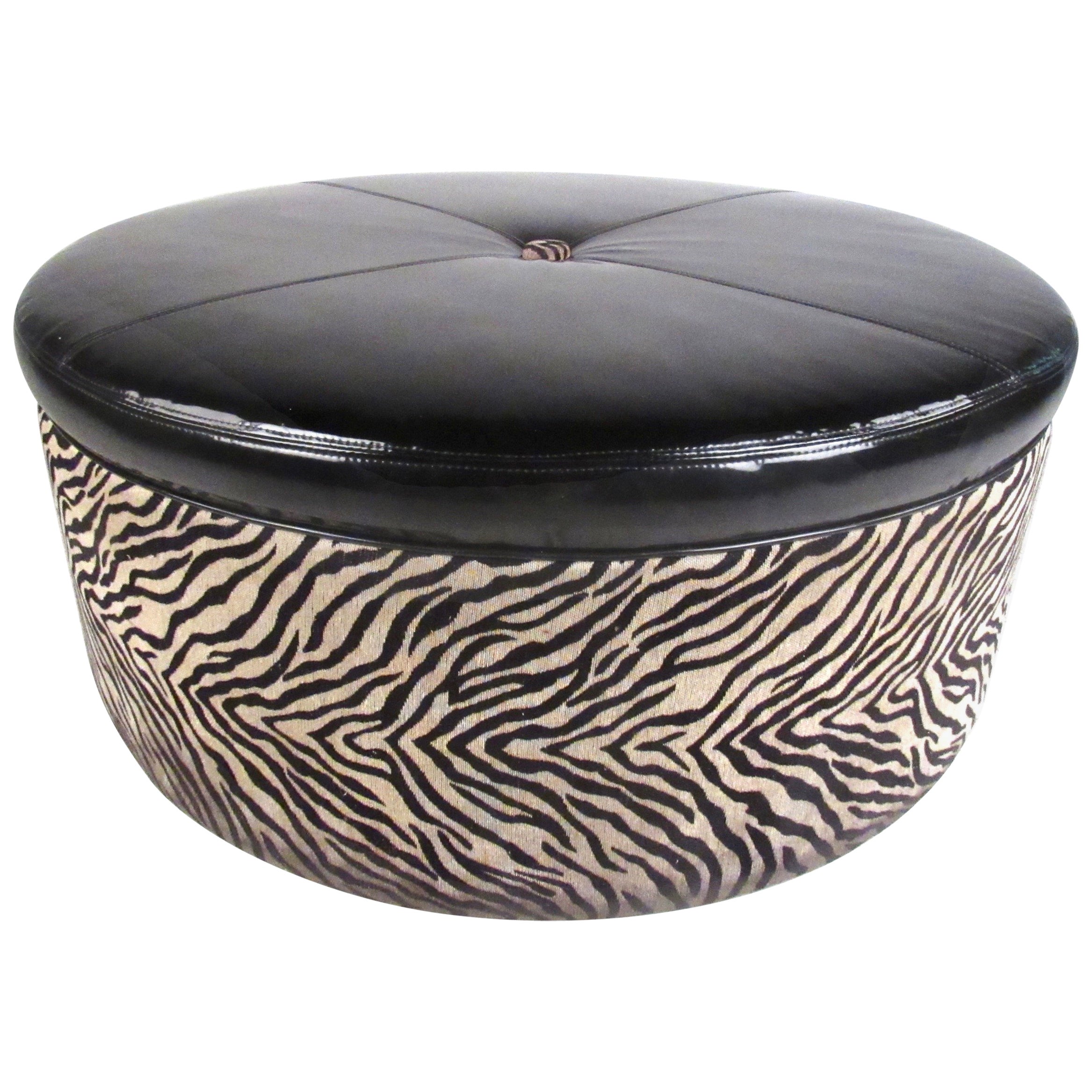 Large Modern Ottoman with Cubby For Sale at 1stDibs