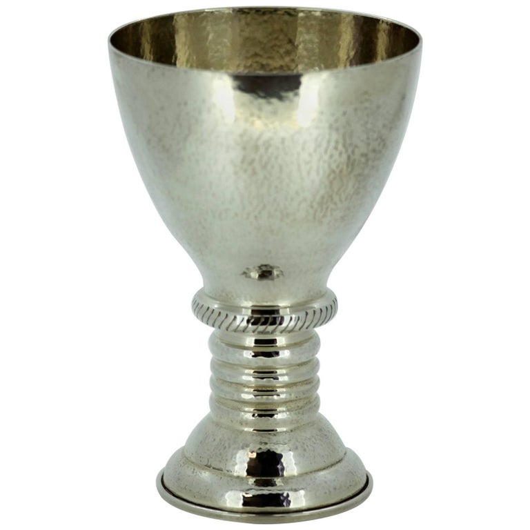 Lalounis, Solid Sterling Silver Greek Goblet, circa 1950 at 1stDibs