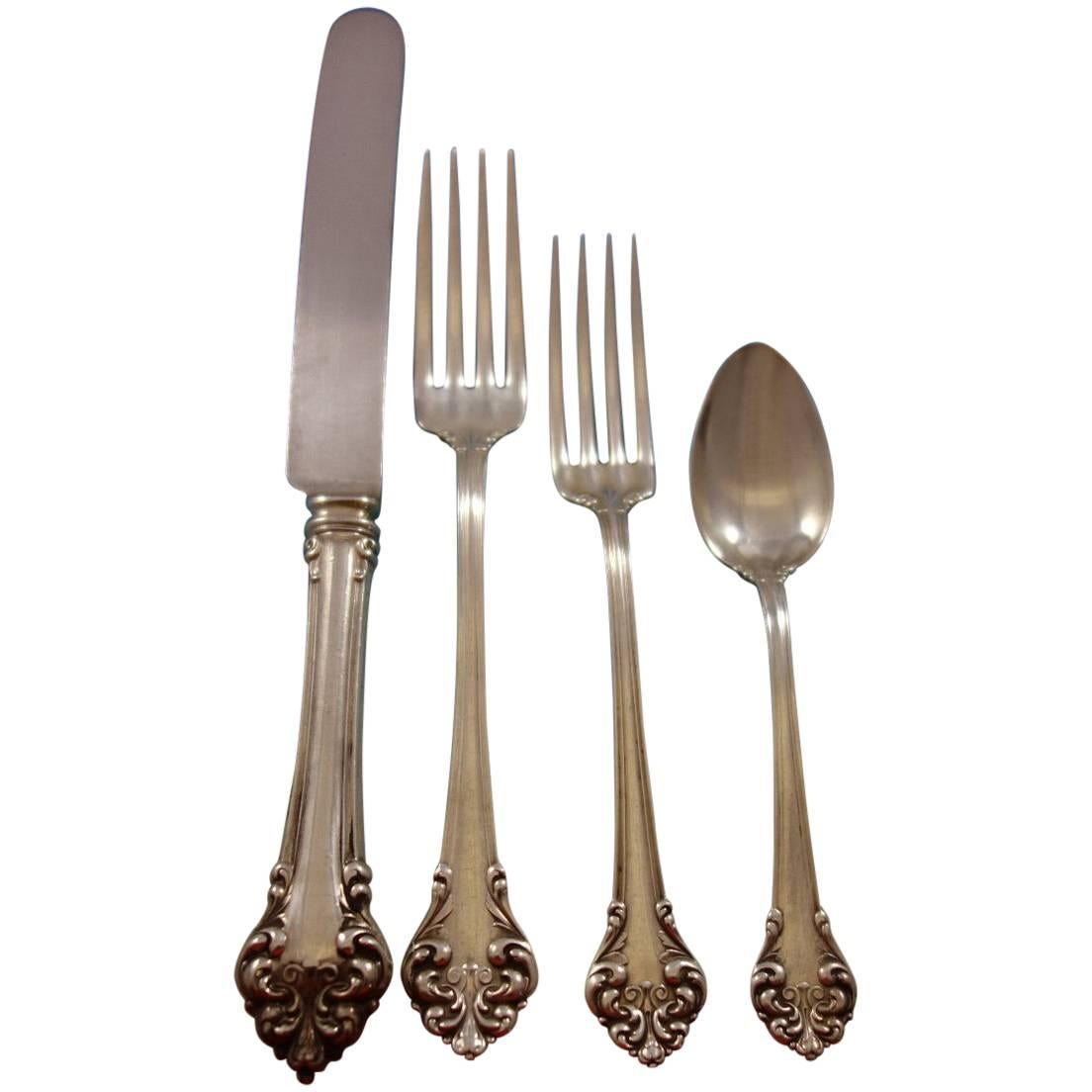 Dancing Flowers by Reed and Barton Sterling Silver Flatware Set 12 ...