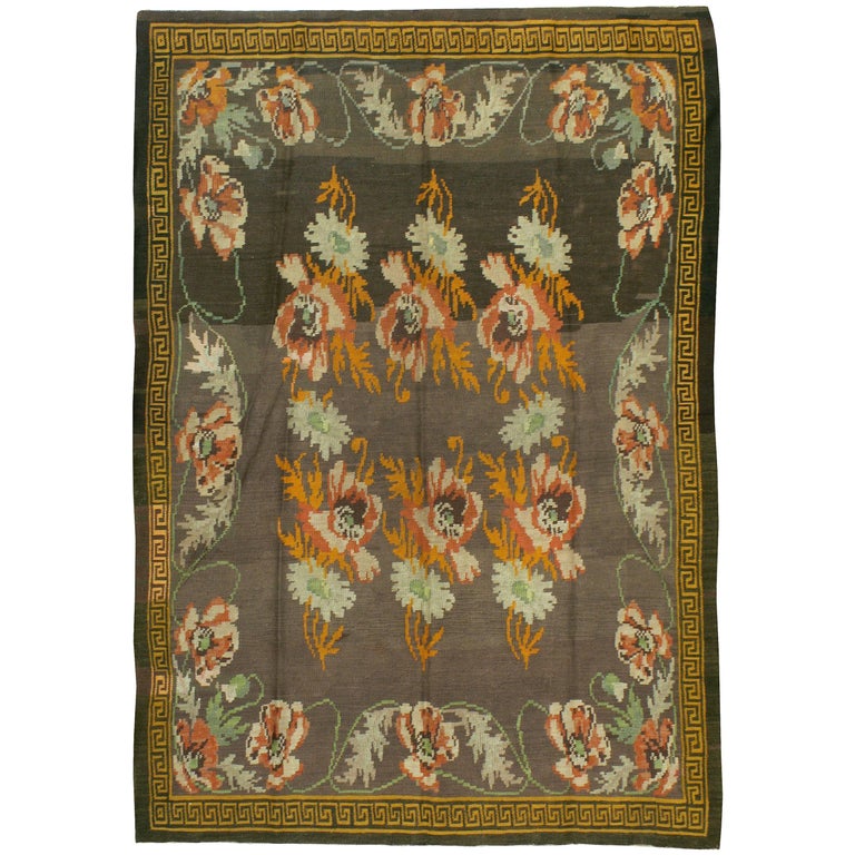 Vintage Russian Bessarabian Flat-Weave Rug For Sale at 1stDibs