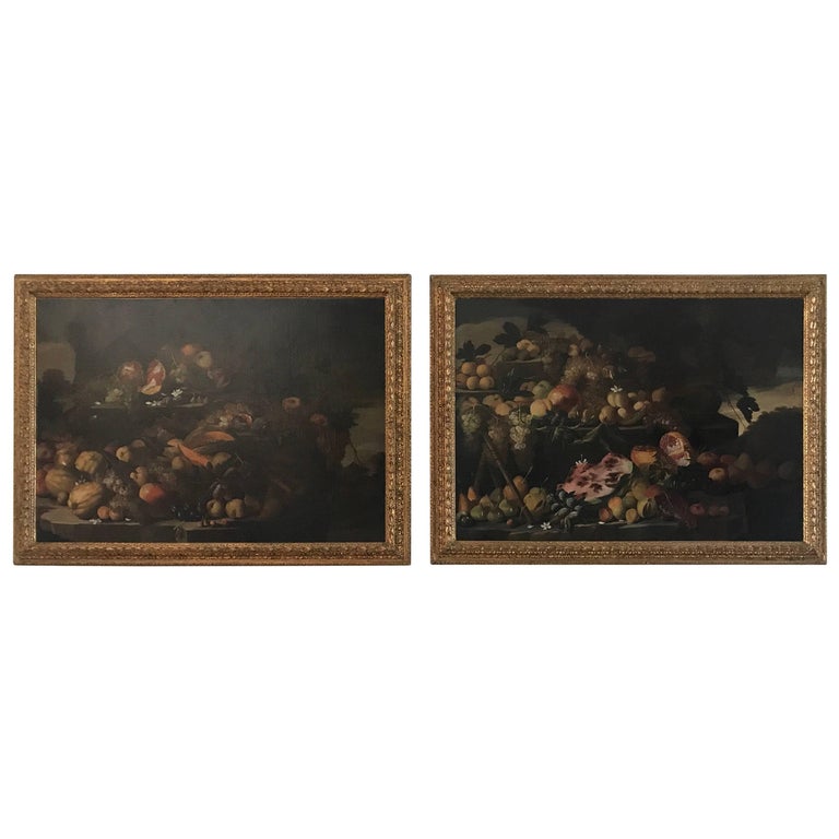 Pair of Italians "Still Life" Paintings by Luca Forte, Naples, 1600 ...