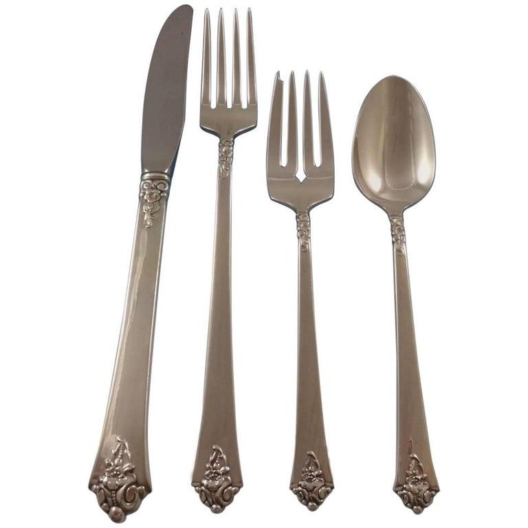 Castle Rose by Royal Crest Sterling Silver Grille Flatware Set 6 ...