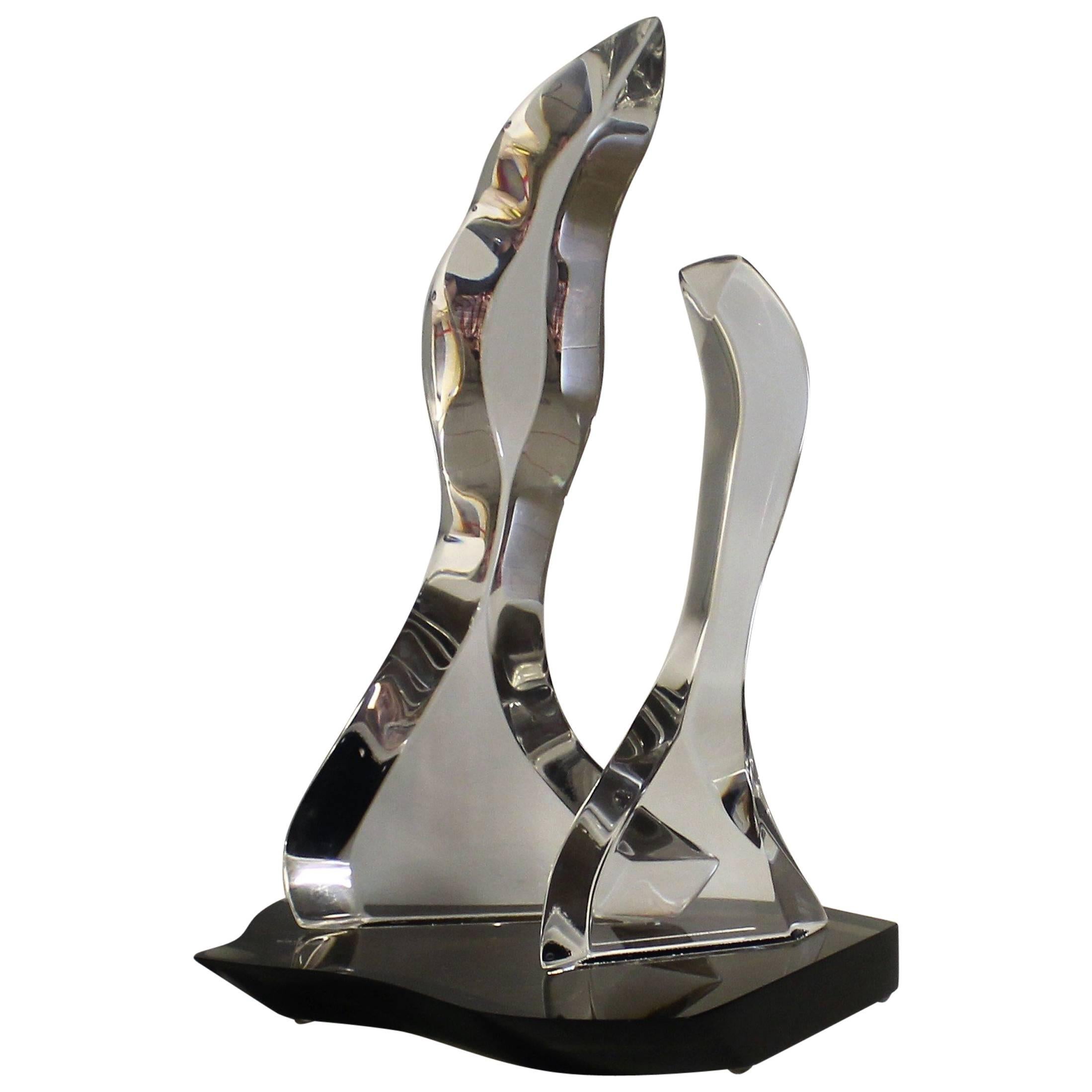 Modern Van Teal Lucite Shape Sculpture at 1stDibs