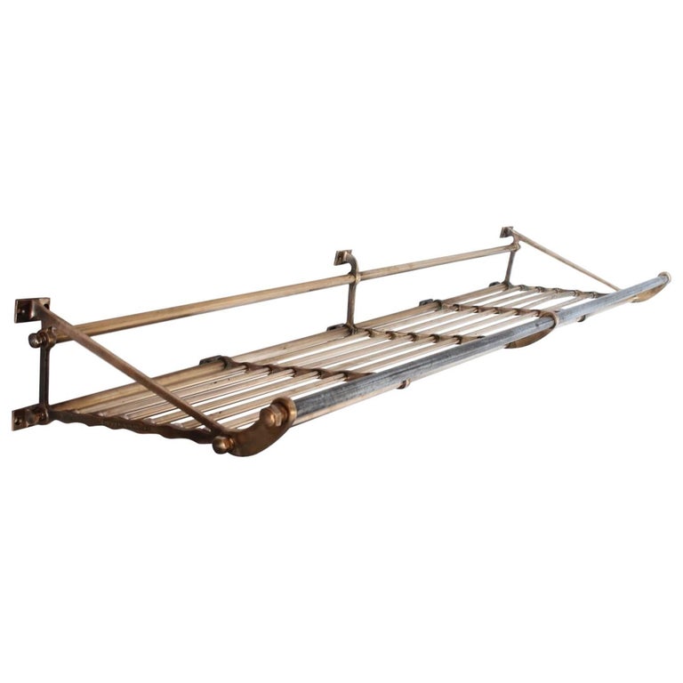 Antique American Brass Luggage Rack at 1stDibs