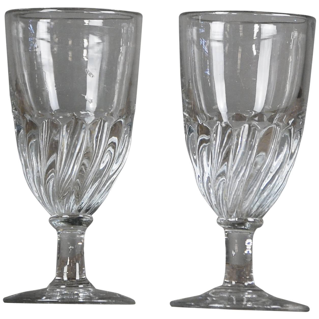 Original Late 19th Century Swirl Absinthe Glasses at 1stDibs