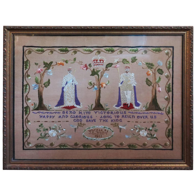 19th Century English Needlework Sampler at 1stDibs
