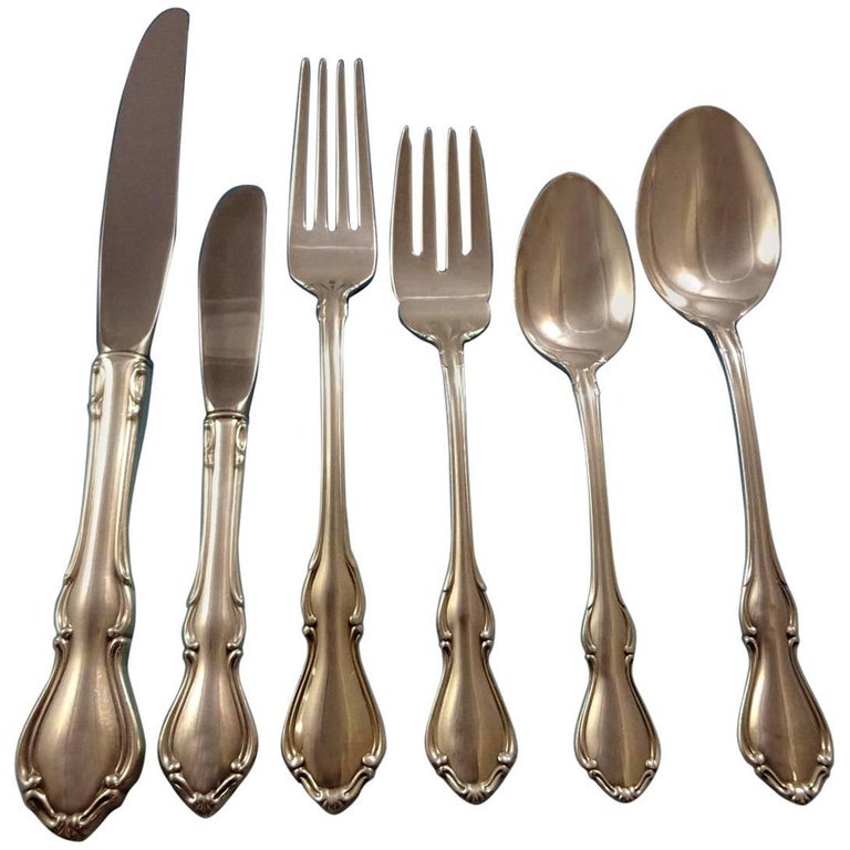 Hampton Court by Reed and Barton Sterling Silver Flatware Set 18 ...