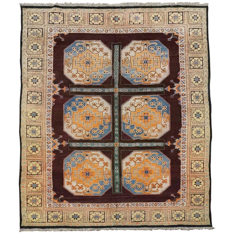 Antique Cotton Agra Rug with Elephant Feet Design, circa 1900 For Sale ...