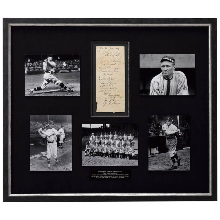 1929 Washington Senators Baseball Team Autographed Collage at 1stDibs