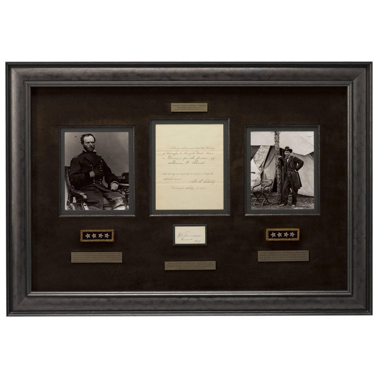 Ulysses S. Grant and W.T. Sherman Signed Documents with Civil War ...