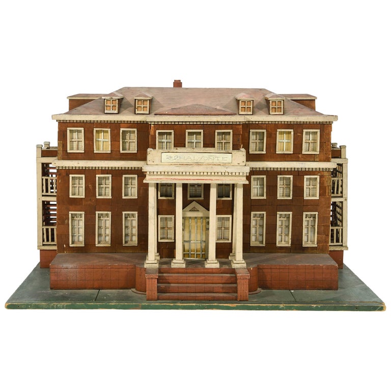 Large Wooden Architectural House Model For Sale at 1stDibs