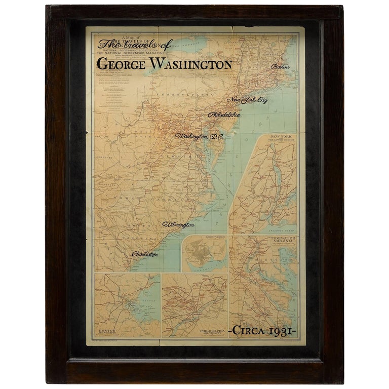 "A Map of the Travels of George Washington" by National Geographic ...