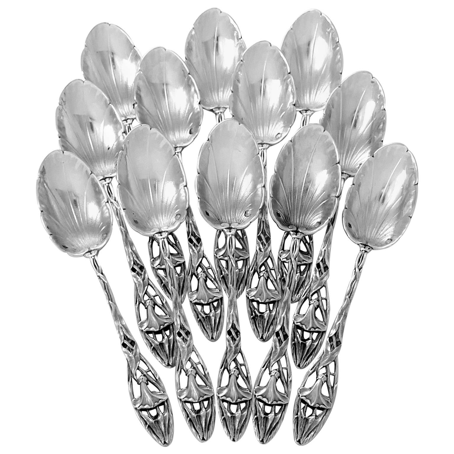 Canaux Masterpiece French Sterling Silver Tea Coffee Spoons Set 12 ...