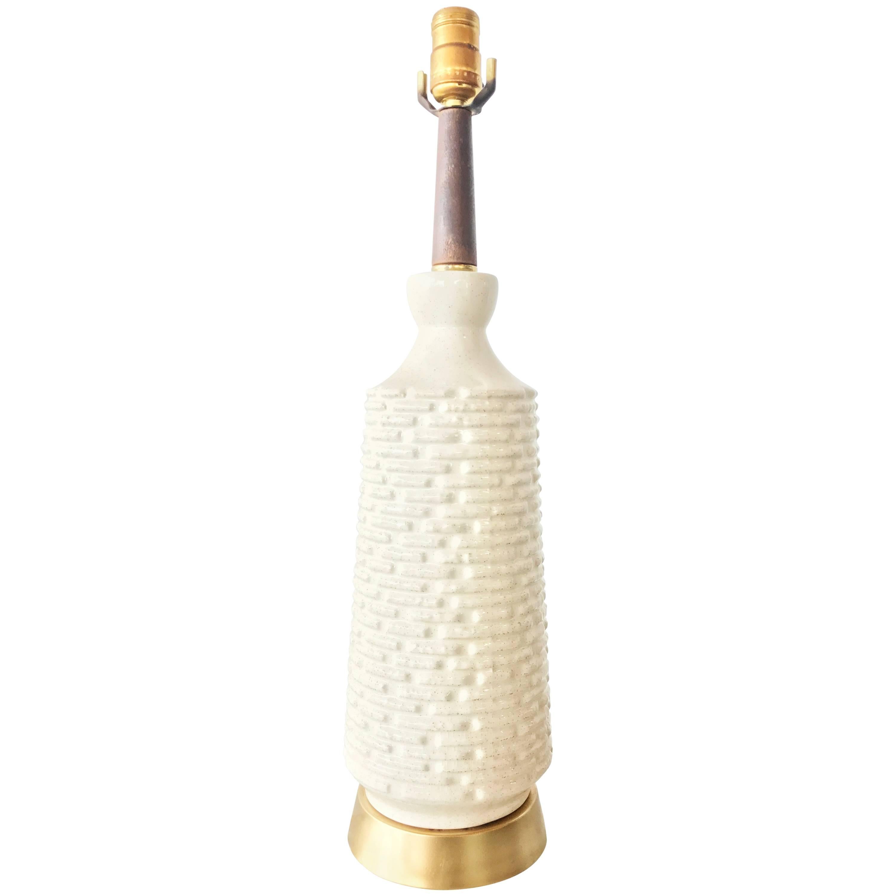 Large Textured Ceramic Lamp For Sale at 1stDibs